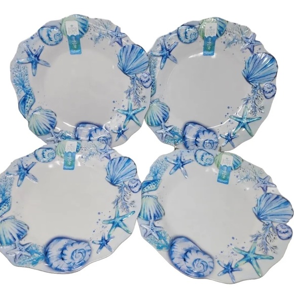 Sigrid Olsen | Dining | X4 Sigrid Olsen Coastal Seashell Melamine ...